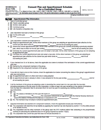Fillable Form Schedule O (1120) (2012-2016) | PDFRun