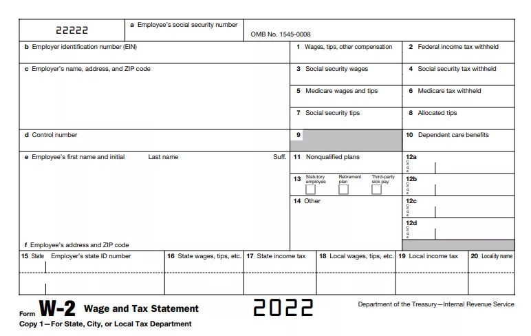 Fillable Form W-2 (2022) | Edit, Sign & Download in PDF | PDFRun