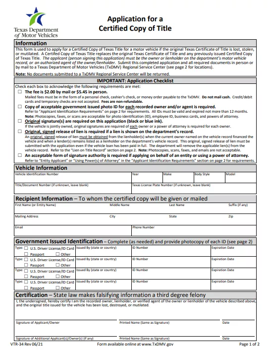 Fillable Form VTR-34 (2021) | Edit, Sign & Download in PDF | PDFRun