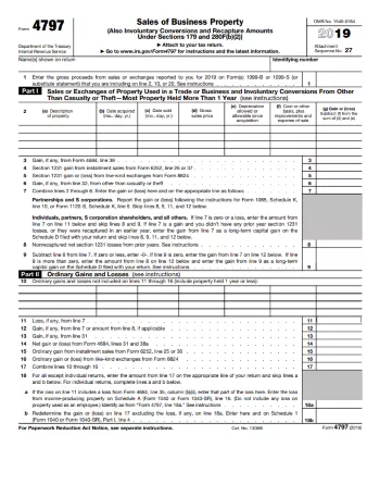 Fillable Form 4797 (2019) | Edit, Sign & Download in PDF | PDFRun