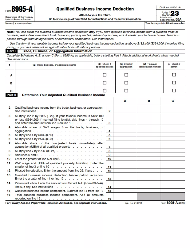 Fillable Form 8995-A | Edit, Sign & Download in PDF | PDFRun