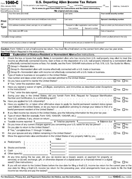 Fillable Form 1040-C (2023) | Edit, Sign & Download in PDF | PDFRun