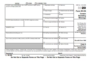 Fillable Form W-2G (2020) | Edit, Sign & Download in PDF | PDFRun