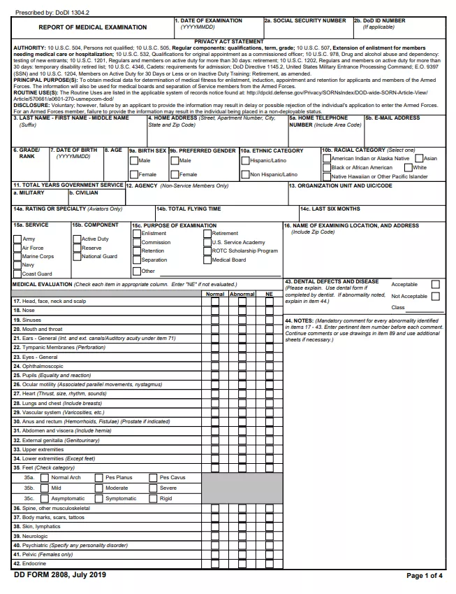 Fillable Form DD 2808 | Edit, Sign & Download in PDF | PDFRun