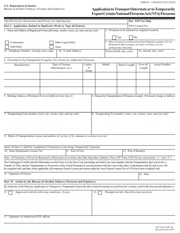 Fillable Form ATF 5320.20 (2019) | Edit, Sign & Download in PDF | PDFRun