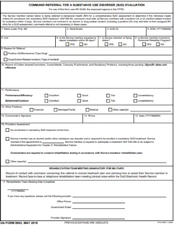 Fillable Form DA 8003 | Edit, Sign & Download in PDF | PDFRun