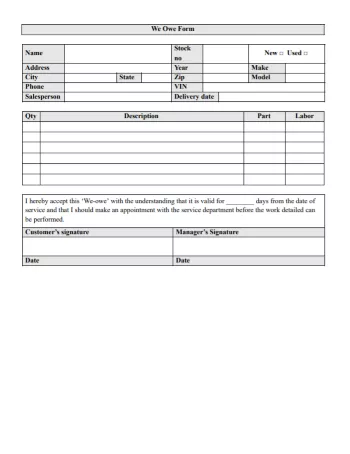 Fillable Form We Owe Form | Edit, Sign & Download in PDF | PDFRun