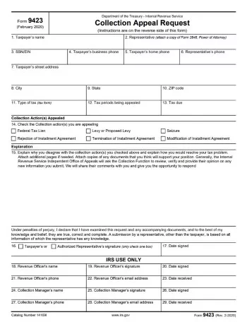 Fillable Form 9423 (2020) | Edit, Sign & Download in PDF | PDFRun