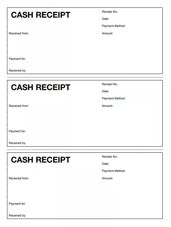 Fillable Form Cash Receipt | Edit, Sign & Download in PDF | PDFRun