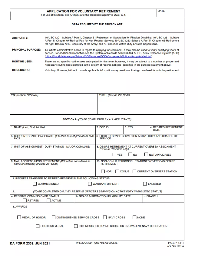 Fillable Form DA 2339 (2021) | Edit, Sign & Download in PDF | PDFRun