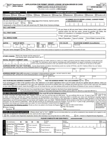 Fillable Form NY Driver's License Renewal | PDFRun