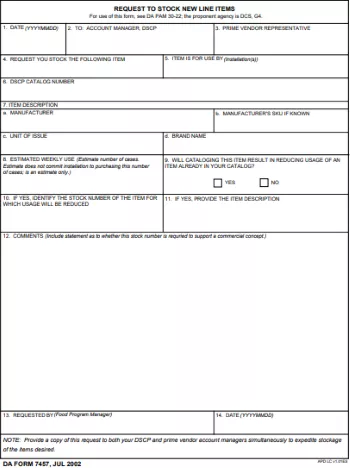 Fillable Form DA 7457 | Edit, Sign & Download in PDF | PDFRun