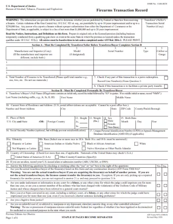 Fillable Form ATF 4473 | Edit, Sign & Download in PDF | PDFRun