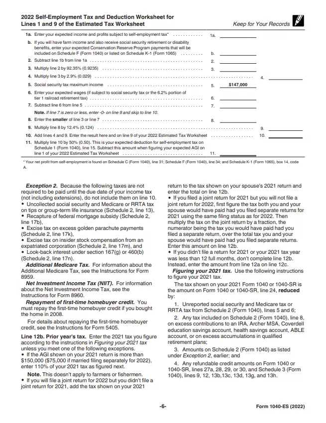 Fillable Form 1040-ES | Edit, Sign & Download in PDF | PDFRun