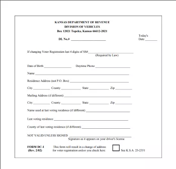 Fillable Form Kansas License Change of Address | PDFRun