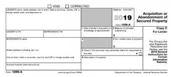 Fillable Form 1099-A (2019) | Edit, Sign & Download in PDF | PDFRun