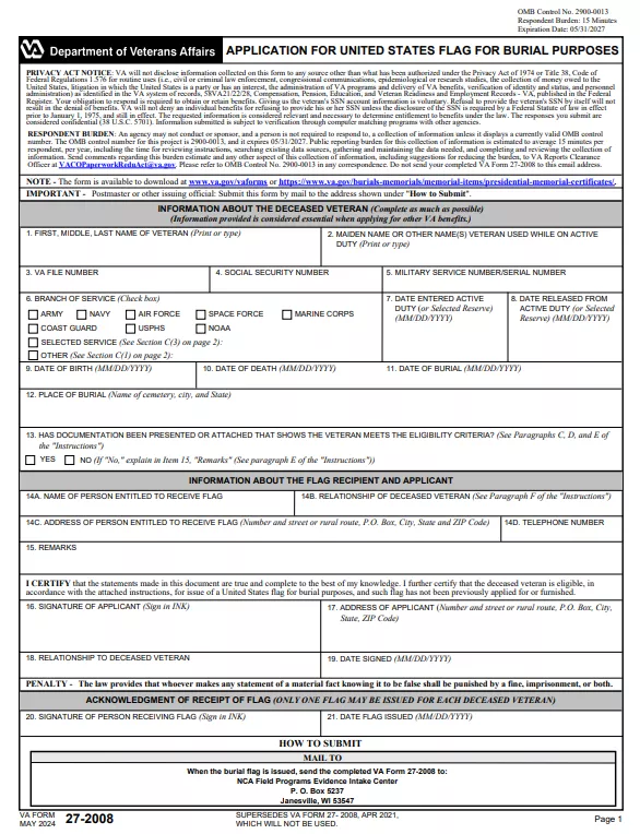 Fillable Form VA 27-2008 | Edit, Sign & Download in PDF | PDFRun