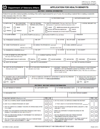 Fillable Form VA 10-10EZ (2020) | Edit, Sign & Download in PDF | PDFRun