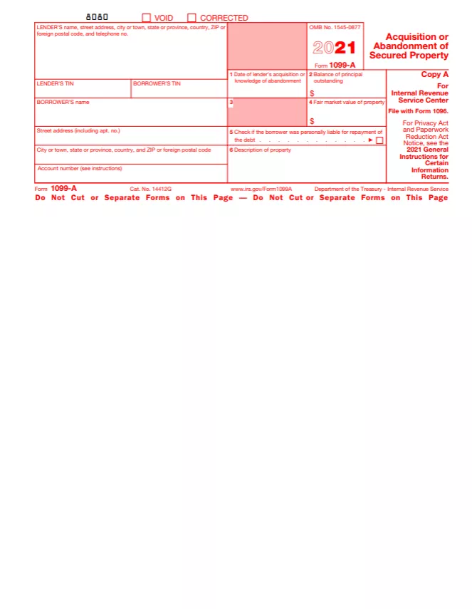 Fillable Form 1099-A (2021) | Edit, Sign & Download in PDF | PDFRun