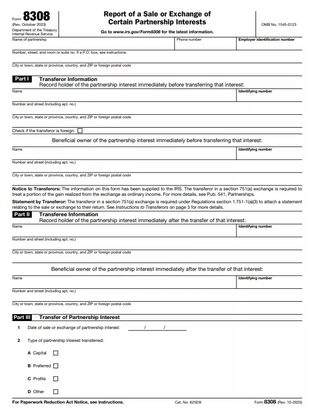 Fillable Form 8308 | Edit, Sign & Download in PDF | PDFRun
