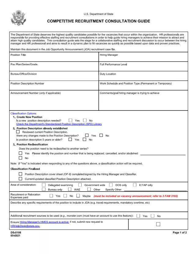 Fillable Form DS-5108 (2021) | Edit, Sign & Download in PDF | PDFRun