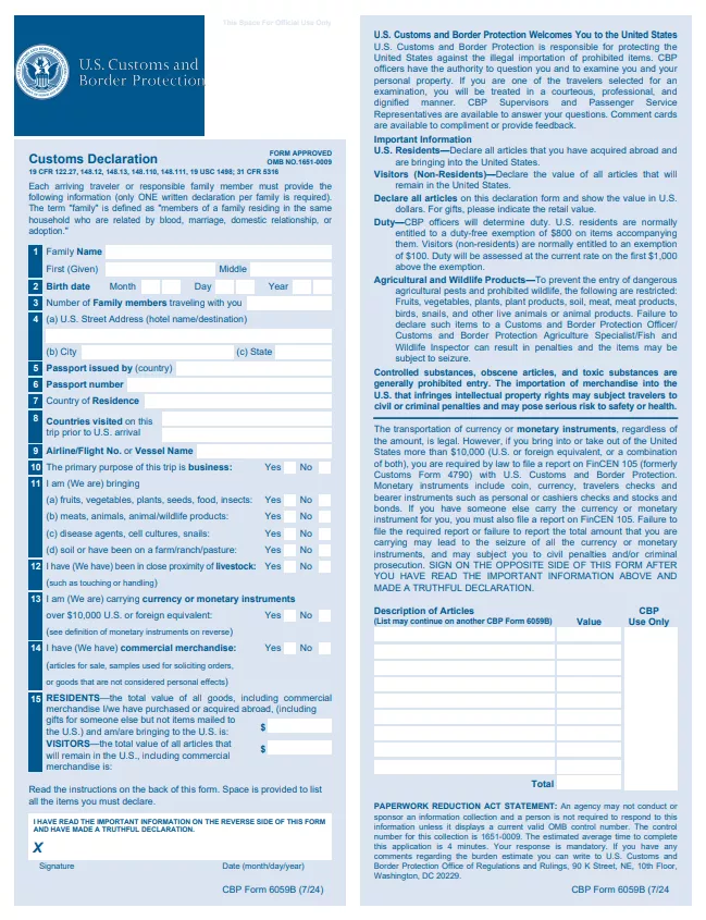Fillable Form CBP 6059B (2024) | Edit, Sign & Download in PDF | PDFRun