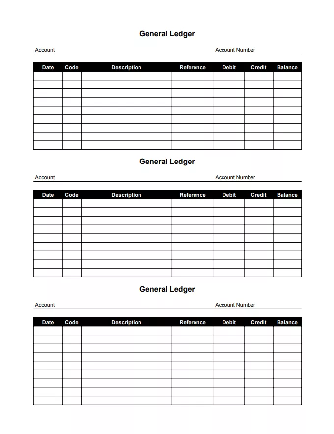 Fillable Form General Ledger | Edit, Sign & Download in PDF | PDFRun