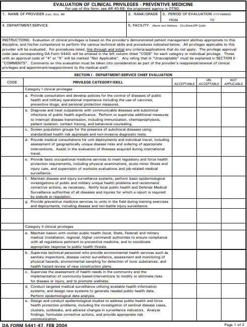Fillable Form DA 5441-47 | Edit, Sign & Download in PDF | PDFRun