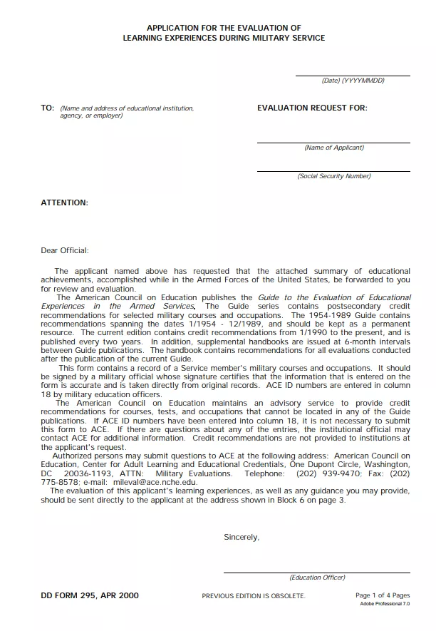 Fillable Form DD 295 | Edit, Sign & Download in PDF | PDFRun