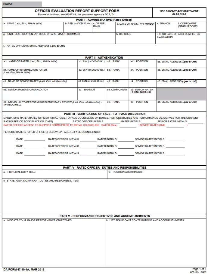 Fillable Form DA 67-10-1A | Edit, Sign & Download in PDF | PDFRun Fillable Form DA 67-10-1A | Edit, Sign & Download in PDF | PDFRun