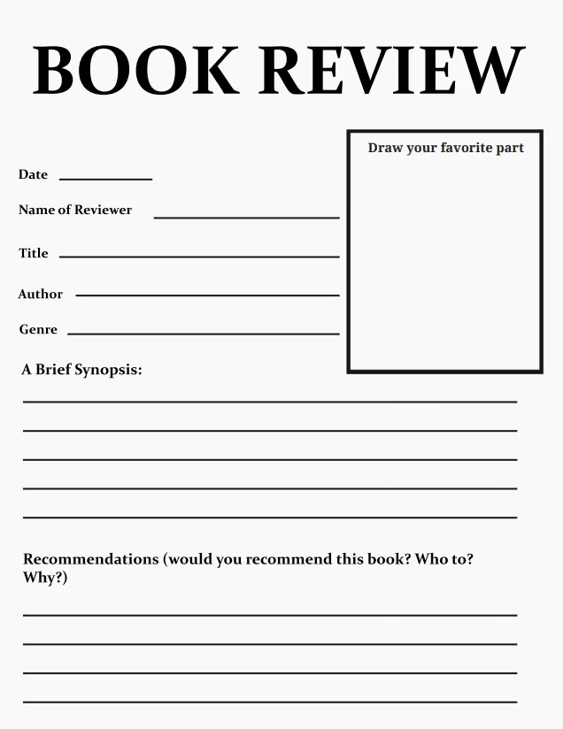 Fillable Form Book Review Template | Edit, Sign & Download in PDF | PDFRun