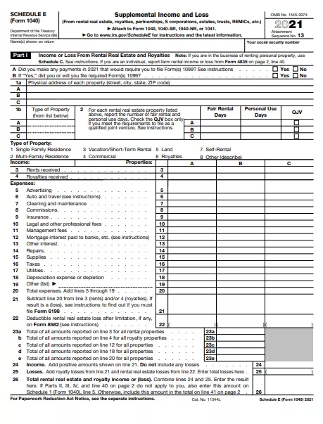 Fillable Form 1040 (Schedule E) | Edit, Sign & Download in PDF | PDFRun