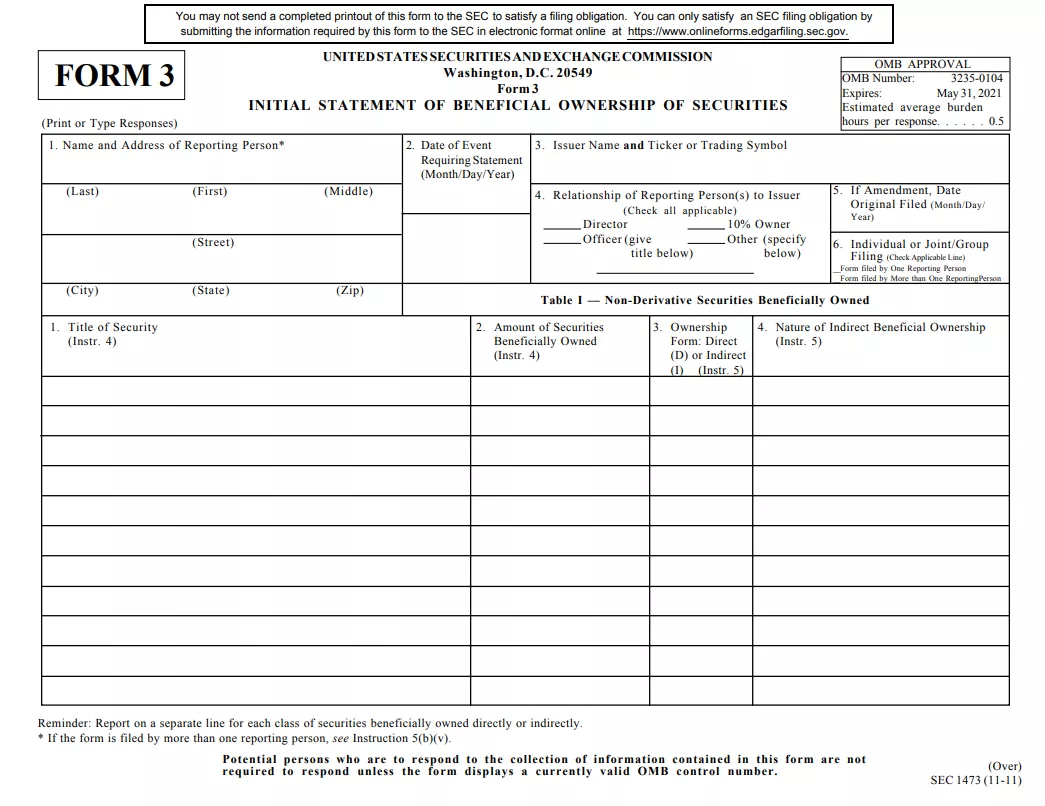 Fillable Form SEC 3 | Edit, Sign & Download in PDF | PDFRun
