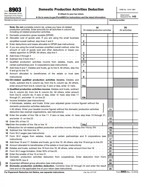 Fillable Form 8903 | Edit, Sign & Download in PDF | PDFRun