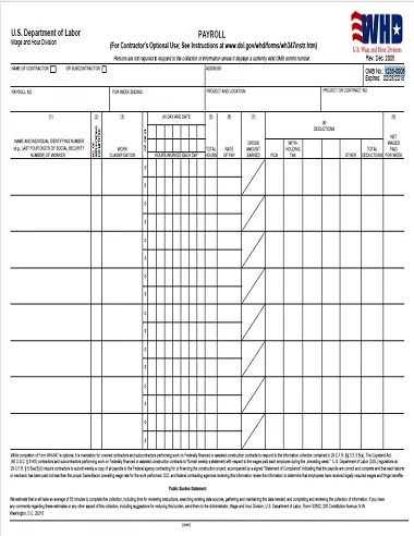 Fillable Form Form WH 347 (2008-2018) | PDFRun