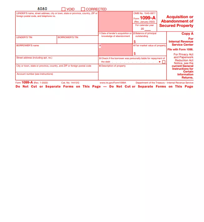 Fillable Form 1099-A (2022) | Edit, Sign & Download in PDF | PDFRun