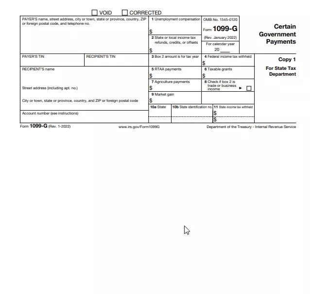 Fillable Form 1099-G (2022) | Edit, Sign & Download in PDF | PDFRun