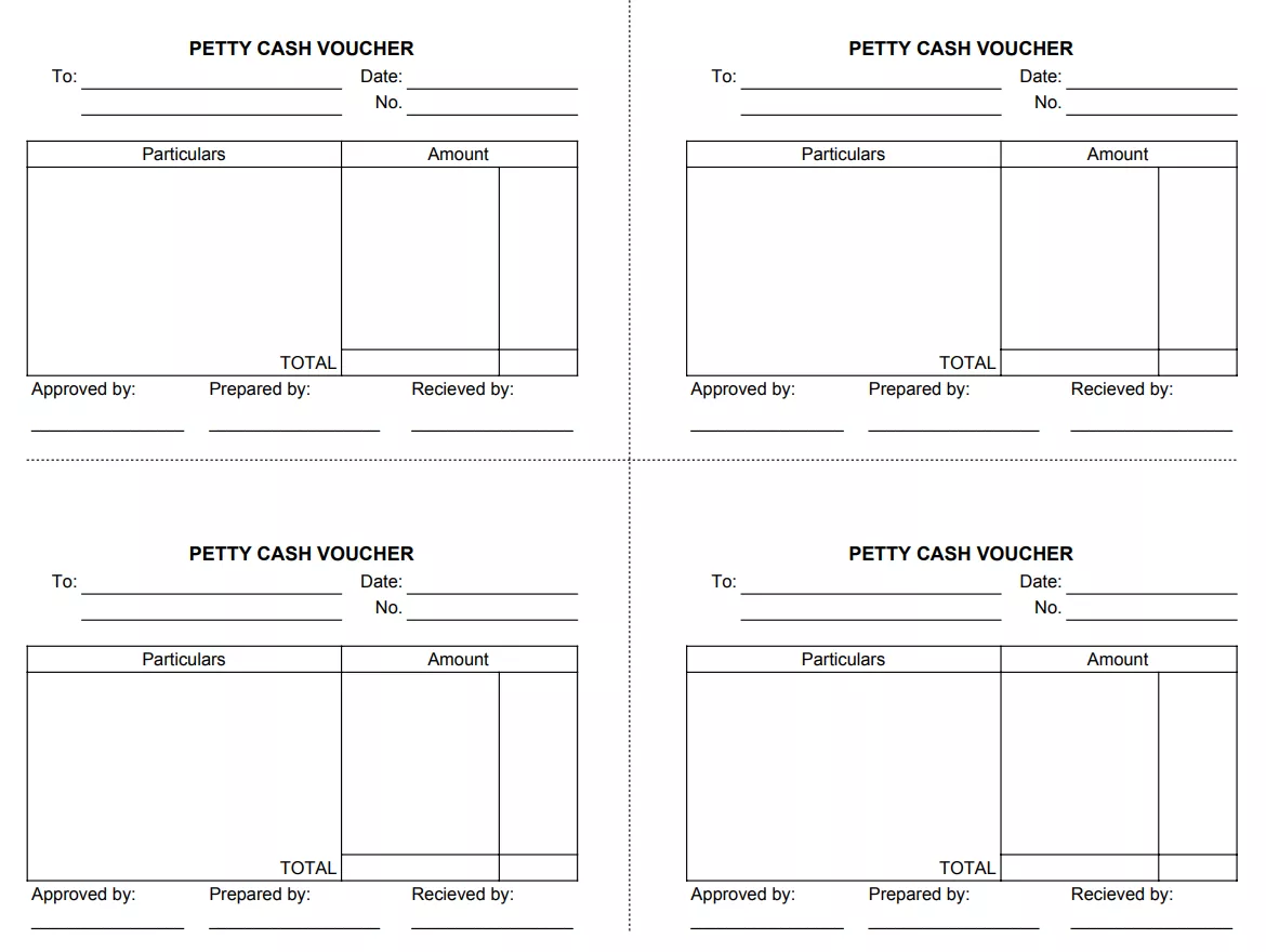 Fillable Form Petty Cash Voucher Template | PDFRun