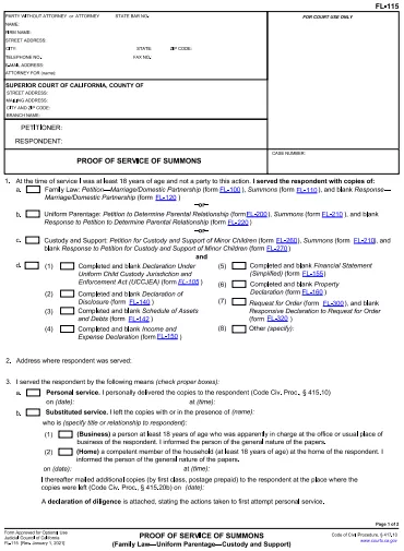 Fillable Form FL-115 | Edit, Sign & Download in PDF | PDFRun