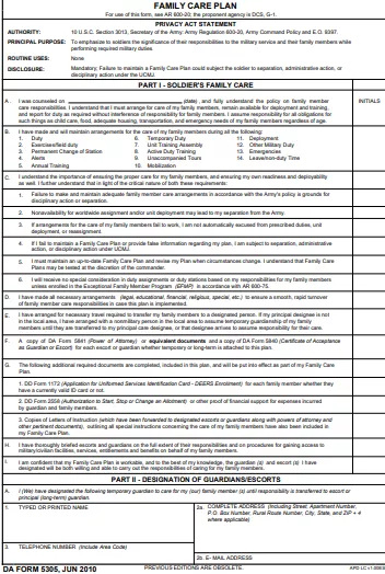 Fillable Form DA 5305 | Edit, Sign & Download in PDF | PDFRun