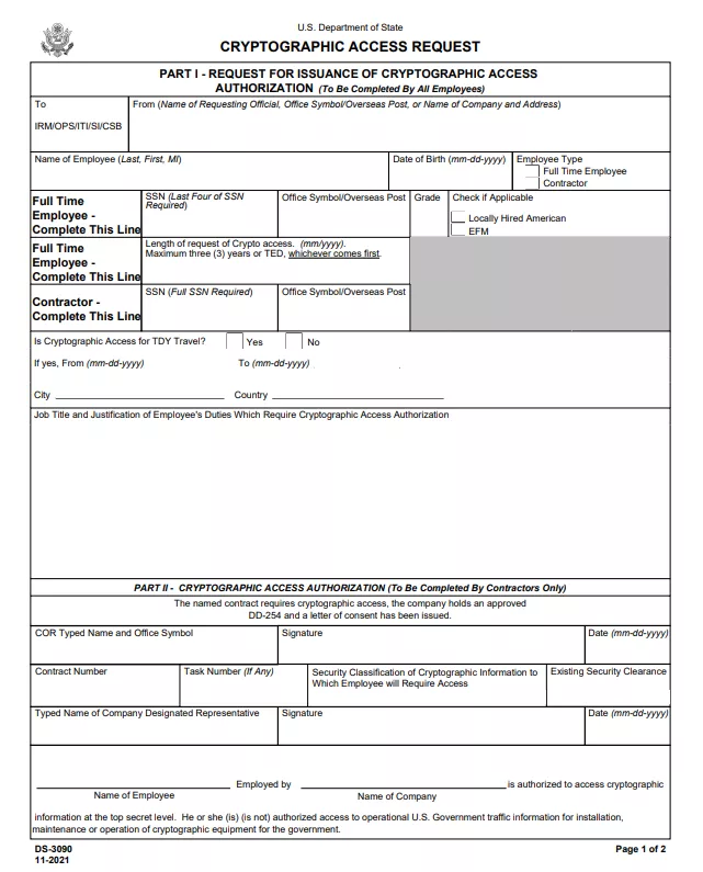 Fillable Form DS-3090 (2021) | Edit, Sign & Download in PDF | PDFRun
