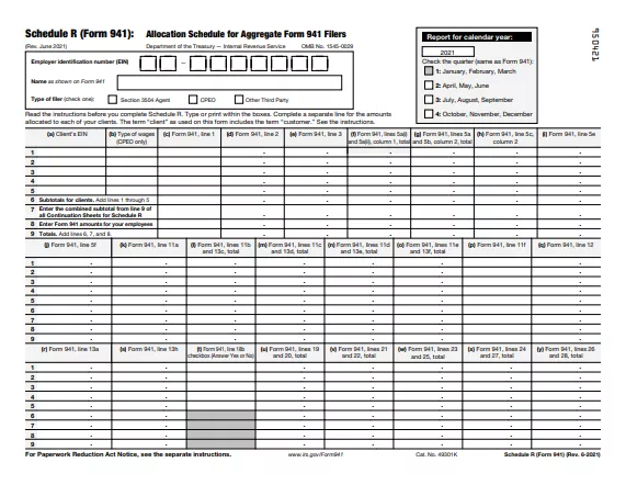 Fillable Form 941 Schedule R | Edit, Sign & Download in PDF | PDFRun