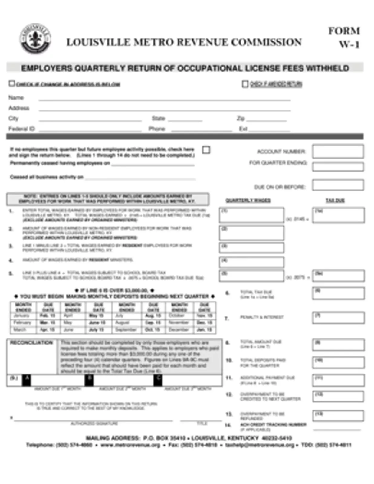 Fillable Form W-1 (2016) | Edit, Sign & Download in PDF | PDFRun